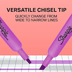 SHARPIE Tank Style Highlighters, Chisel Tip, Assorted, 12 Count