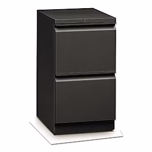 HON Flagship Mobile File/File Pedestal with Full Radius Pull, 19.87-Inch, Charcoal