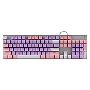 Mechanical Keyboard, 104 Keys Mechanical Gaming Keyboard for Computer (Blue Switch)