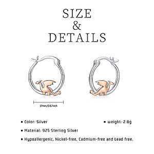 Hypoallergenic Dragon Earrings 925 Sterling Silver Small Animal Huggie Hoop Earrings for Sensitive Ears Dragon Jewelry Gifts for Women