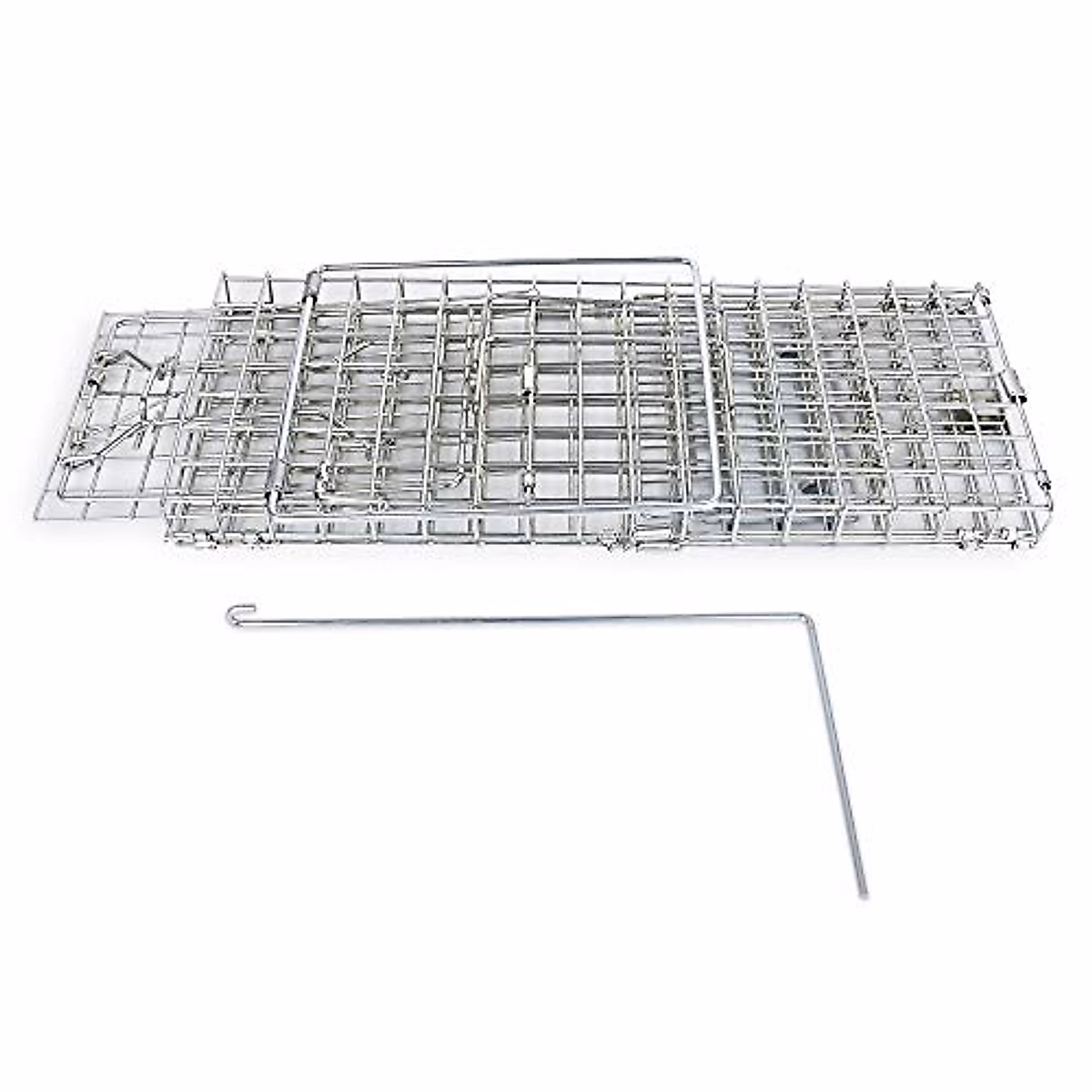 H&B Luxuries Collapsible Rat Trap - Foldable Humane Live Animal Cage for Rat Mouse Hamster Mole Weasel Gopher chipm (17.5"(L) x 7.62"(W) x 8.25"(H))