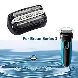 𝟮𝟬𝟮𝟯 𝙐𝙥𝙜𝙧𝙖𝙙𝙚𝙙 32B Shaver Foil Replacement and Cutter for Compatible with Braun Series 3, Shaver Razor Blade Cassette Head Compatible with Braun 320 330 340 350CC 370cc-4 390cc-4 Models