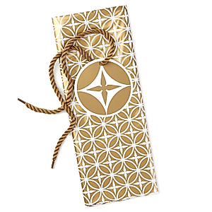 Hallmark 56" Jumbo Plastic Gift Bag (Gold Pattern) for Graduations, Weddings, Bridal Showers, Mother's Day, Birthdays, Engagement Parties, Retirements, Christmas, Hanukkah