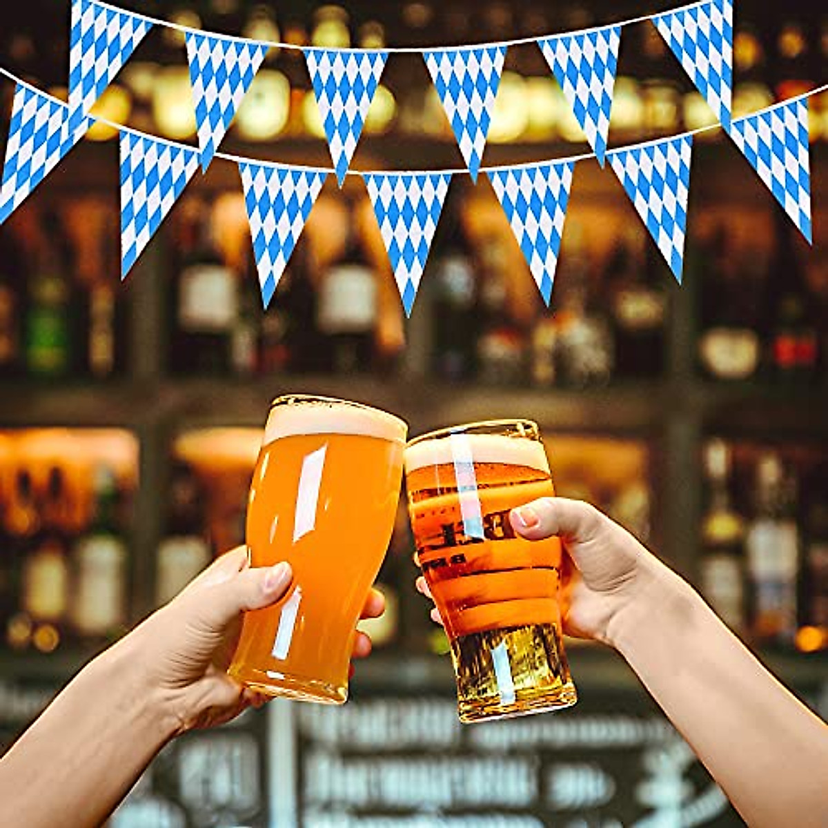 DmHirmg Oktoberfest Decorations,98 Feet Pennants Flag Banner,for Oktoberfest Cover, Letter Banner for Oktoberfest,Festival Flag Oktoberfest Party Decorations (3Pack)