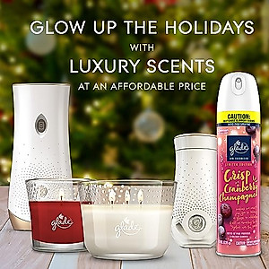 Glade Candle Crisp Cranberry Champagne, Fragrance Candle Infused with Essential Oils, Air Freshener Candle, 3-Wick Candle, 6.8 Oz