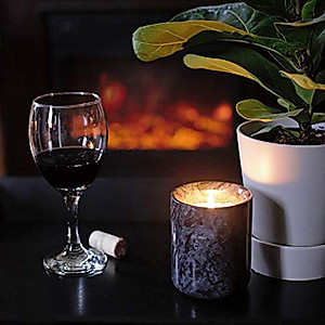 Willow Lane Home Soy Candles in 6 Scents in White or Black Marble Vanilla in Black/Grey Marble