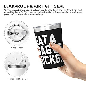 Eat A Bag Of Dicks Insulated Stainless Steel Tumbler 12 Oz Thermos Come With Straw Leak-Proof Travel Mug Cup