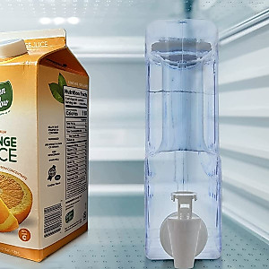 1.25 Gallon Slimline Drink Dispenser for Fridge - Beverage Spigot for Easy Pouring, BPA-Free, USA Made (Pack of 2)