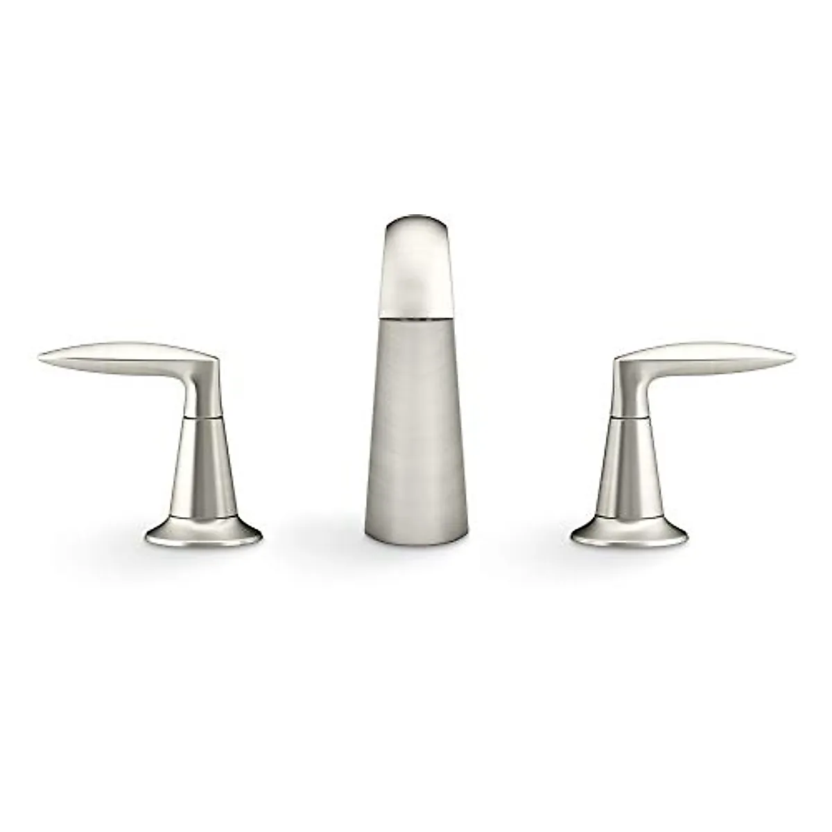 KOHLER K-45102-4-BN Alteo Bathroom Faucet, Bathroom Sink Faucet, Alteo Collection, 2 Handle Widespread Faucet with Metal Drain in Brushed Nickel