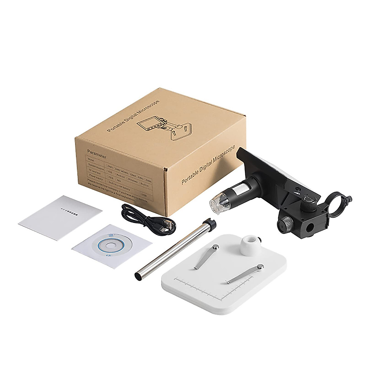Dearsee 4.3 Inch Coin Microscope, LCD Digital Microscope 1000X Magnification Microscope Coin Magnifier with 8 Adjustable LED Lights for Coin/Stamps/Plants/Soldering, Windows Compatible