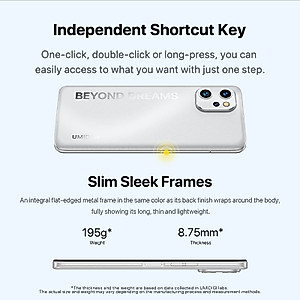 UMIDIGI F3 (8GB+128GB) Unlocked Cell Phone, NFC, Android11, 6.7inch HD Full Screen, 5150mAh Battery, Smartphone with Sony 48MP AI Triple Camera, 18W Fast Charging, Dual SIM