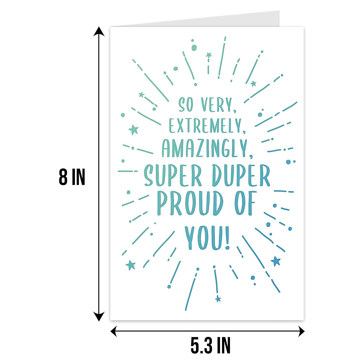 Qiliji Cute Proud of You Card, Congratulations Card for New Job, Promotion, Graduation, Exam Pass, Proud Encouragement Card