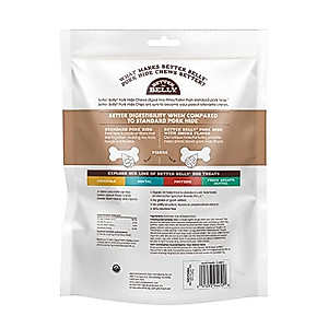 Better Belly Highly Digestible Rawhide Large Roll Chews, Treat Your Dog to a Chew with NO Artificial Colors or Flavors 320 Count