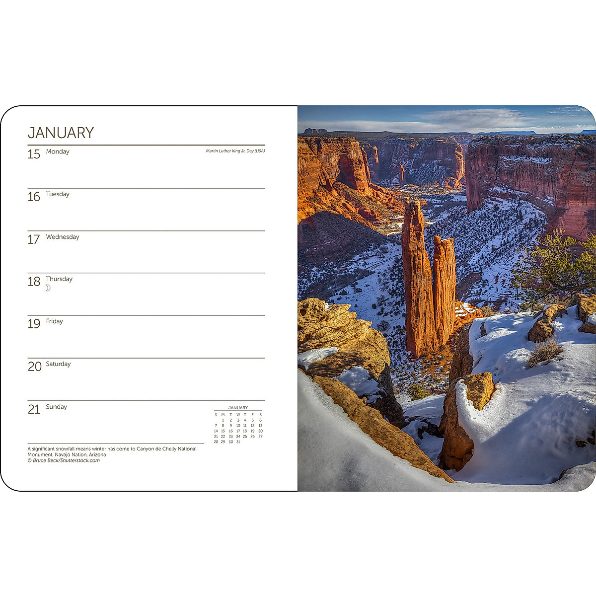 America's National Parks Weekly Engagement Calendar 2024, Planner 6.5" x 8.5" Spiral Bound