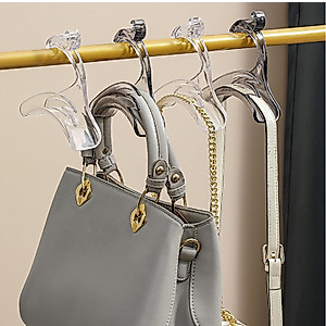 Besser Purse Hanger Organizer Closet 8 Pcs,Bag Organizer Closet, Acrylic Purse Handbags Organizer,Protecting Bag Shape and Organizing Space(White-8 Pcs)