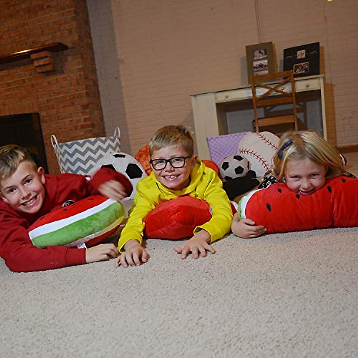 Watermelon Pillow Kids Stuffed Plush: Girls Melon Slice Throw Stuff Toy