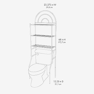 ZPC Zenith Products Corporation Zenna Home 2501W, Bathroom Spacesaver, White