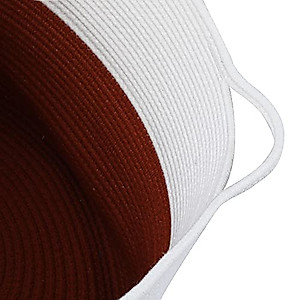 Midlee Rust & White Rope Toys Basket