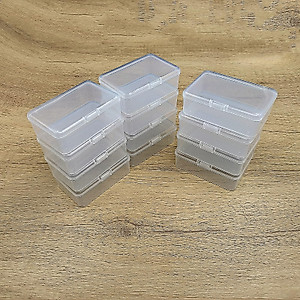 zjztian Mini Small Plastic Containers, Clear Storage Containers, Small Plastic Box,Containers Box for Collecting Small Items, Beads, Jewelry, Business Cards, parts, Crafts (3.74x2.55x1.29-12pack)