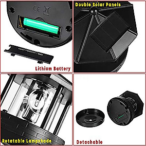 Smoke Towers Led Durable Garden Rotatable Outdoor Solar Light Decorative