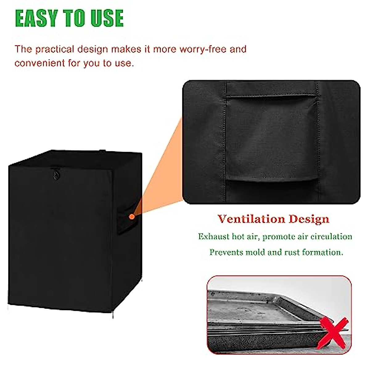 WOMACO Sheet Pan/Bun Pan Rack Cover, Waterproof Bread Rack Cover with Vents & Convenient Handles, 20-Tier Bakery Rack Covers with Zippers (10-Tier (23" W x 28" D x 33" H))