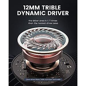 MIATONE Austin - Bluetooth 5.1 Wireless Earbuds with Rubber Oil Type-C Charging Case 94dB Hearing Protection Earphones with Mics CVC8.0 Clear Call 40H Headphones for Kids Men Women Gift - Matte Black