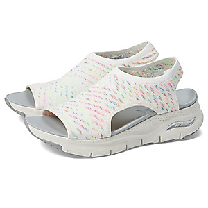 Skechers Women's Arch FIT-Catchy Wave, White Multi, 7