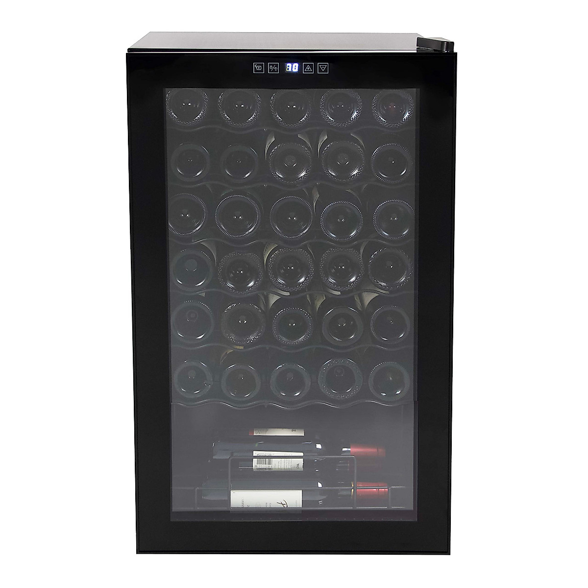 Magic Cool MCWC34SI Wine Cooler Refrigerator, 34-Bottle, Metallic