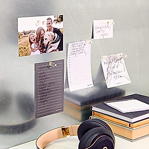 russell+hazel Acrylic and Gold Magnets, Home and Work Office Organization and Decoration, 6 Count, 62856