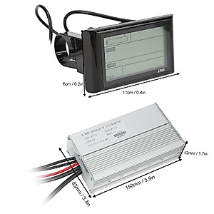 SPYMINNPOO Motor Controller Kit,36/48V 30A 1000W Electric Speed Controller with S900 Display Assist Sensor Brake Handle Wire Tail Light for E-Bike Bike