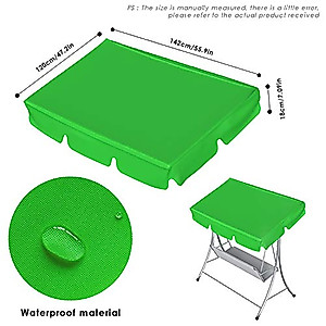 Yuehuam Patio Swing Canopy Cover, Heavy Duty 210D Polyester Waterproof Swing Replacement Top Cover for 3 Seat Swing Waterproof Dustproof Protection