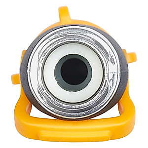 Melnor 65171AMZ Lever Flow Through Valve Connector Bundle, 1 Count (Pack of 1), Yellow, Black, Grey