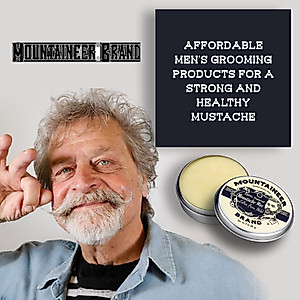 Mountaineer Brand Unscented Mustache Wax | Strong and Extra Firm Hold | All Natural Ingredients with Beeswax | Grooming Beard Moustache Wax For Men | Made in USA | 2oz