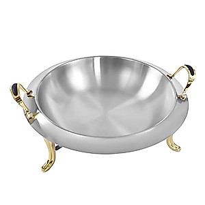3L/3.17QT Buffet Servers and Warmers, Stainless Steel Circular Chafing Dish Buffet Set with Lid & Chafing Fuel Holder, Catering Buffet Food Warmer for Home Hotels, Buffets, Restaurants