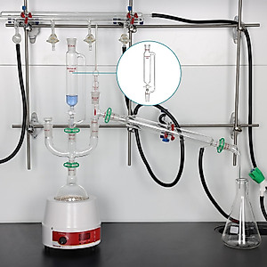stonylab 500ml Pressure Equalizing Addition Funnel, Borosilicate Glass Dropping Funnel 24/40 Joint with PTFE Stopcock for Laboratory, 500ml