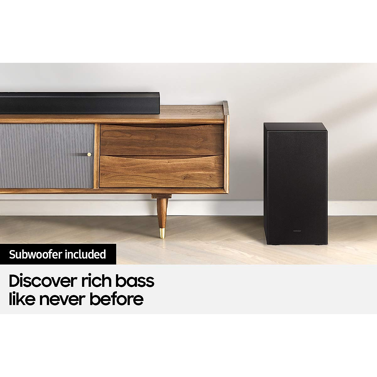 SAMSUNG 2.1ch A50M A Series Soundbar - Dolby Digital 2ch/ DTS 2ch (HW-A50M, 2021 Model)