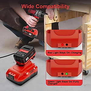 KOOMICY 2Pack 18V 6.0Ah Batteries Replacement for Milwaukee M-18 Battery and 1 Charger Set