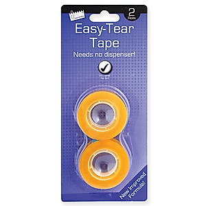 Just Stationery 18mmx33m Easy Tear Tape (Roll of 2)
