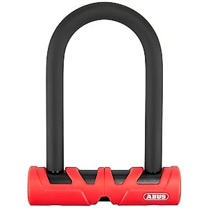 ABUS Ultimate 420 U-Lock + USH Bracket - Bike Lock with Round Shackle and Bracket - ABUS Security Level 12-140 mm Shackle Height, Black