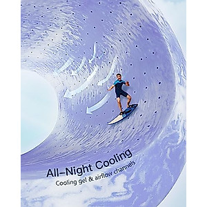 PERLECARE 3 Inch Queen Memory Foam Mattress Topper for Pressure Relief, Cooling Gel Infusion, CertiPUR-US Certified Purple