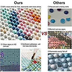 LFMU DIY 5D Diamond Painting Kits for Adults and Children, Full Round Drill Diamond Art Moon Butterfly Embroidery Diamond Painting, Used for Home Wall Decoration Gifts (12x16inch)