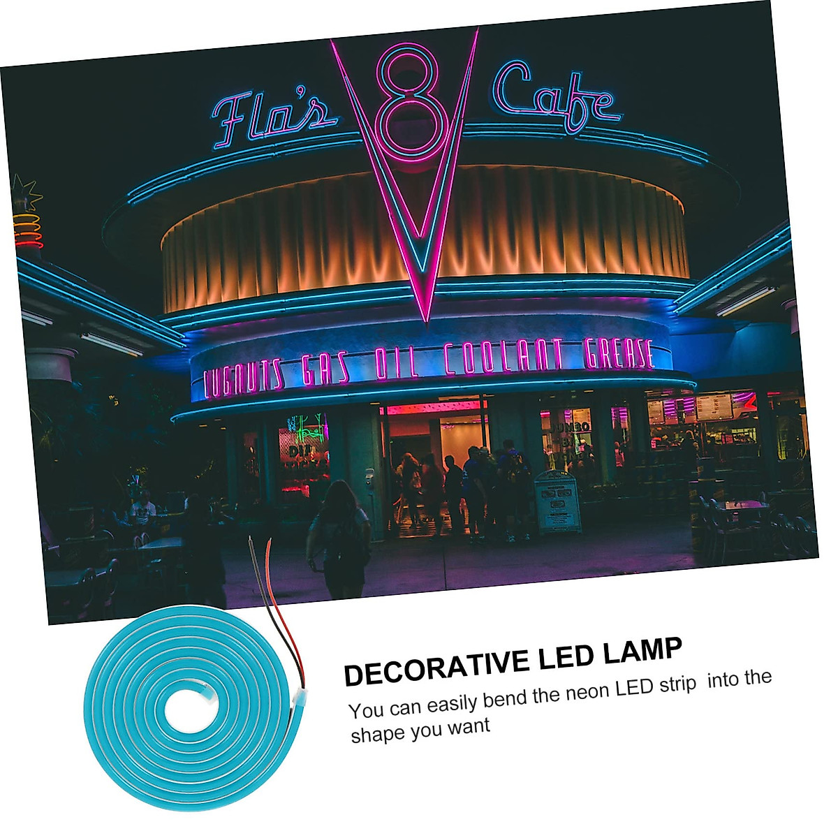 DOITOOL 1 Set Neon Strip Flexible Neon Light Strips Led Flexible Tube Lights Led Strip Lights Flexible Neon Light Rope Flexible Neon Rope Led Neon RGB Bar Tape Winter Plastic Flexible Pipe