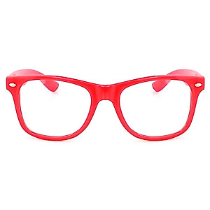 Art+Social 10 Black Nerd Glasses - Clear Lenses