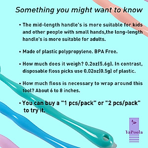 YaPoola Reusable Dental Floss Handle for Adults and Kids Reusable Dental Floss Holder Flosser 1 Counts