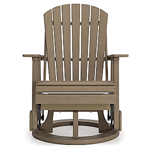 Signature Design by Ashley Hyland Wave Outdoor Swivel Glider Chair, 31" W x 30" D x 42" H, Brown