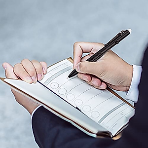 SMOOTHERPRO Erasable Bolt Action Pen Compatible with Pilot FriXion Refill Stainless Steel Pocket Clip Refillable Retractable Pen for Office School Calligraphy Practice Black (SAF150)