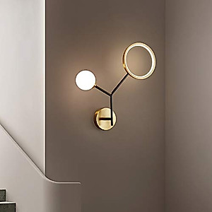 Lámpara De Pared Moderna Dormitorio Pasillo De Noche Pasillo Lámpara De Sala De Estar Rama De árbol De Cobre Villa Apartamento Escalera Lámpara De Pared Lámpara De Pared