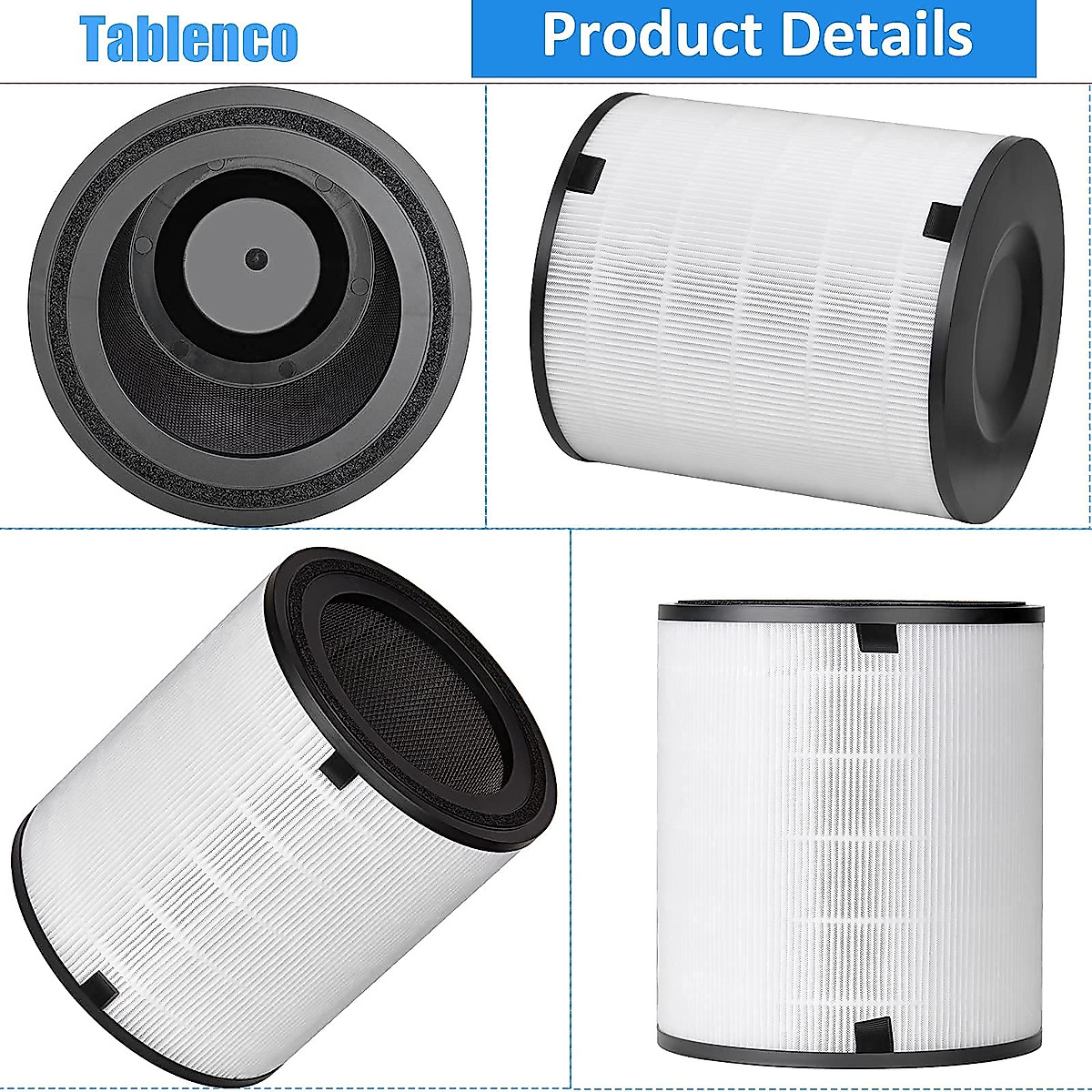 Tablenco for LEVOIT LV-H133 Air Purifier Replacement Filter Set -H13 True and Activated Carbon Filters -Compatible with Tablenco LV-H133-RF Filter Set for 3-in-1 LV-H133 Air Purifier