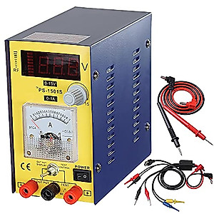 15v 1a Precision Variable Dc Power Supply Clip Cable Digital Adjustable Lab Grad