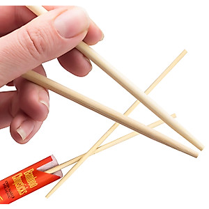 Eco-Friendly, Disposable 9 in Bamboo Chopsticks 100 Pk. Sleeved and Separated for Use in Chinese, Hibachi or Asian Restaurants. Splinter-Free Wrapped to Include with Carryout, Togo and Takeout Orders